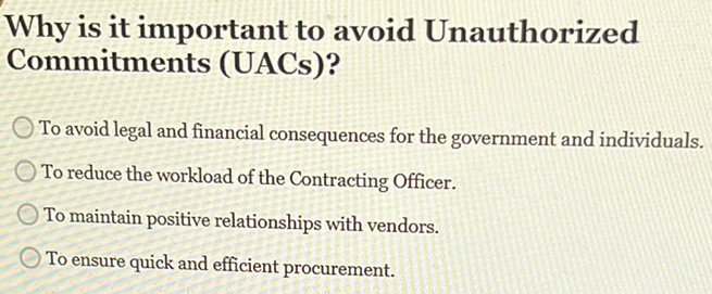 Why Is It Important to Avoid Unauthorized Commitments (UACs)? To Avoid ...