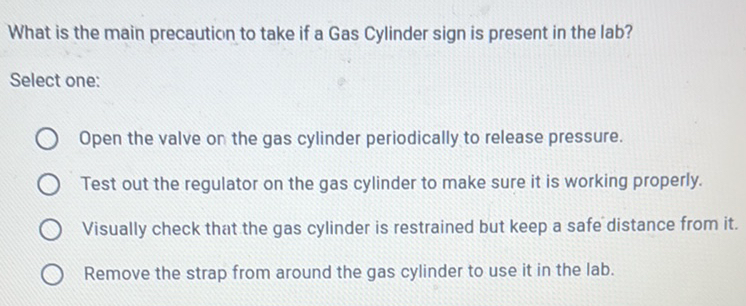 What Is the Main Precaution to Take If a Gas Cylinder Sign Is Present ...