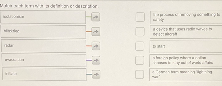 Match Each Term with Its Definition or Description. | Questionai.APP