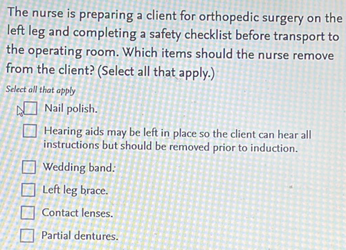 The Nurse Preparing Client Orthopedic Surgery on the Left Leg ...