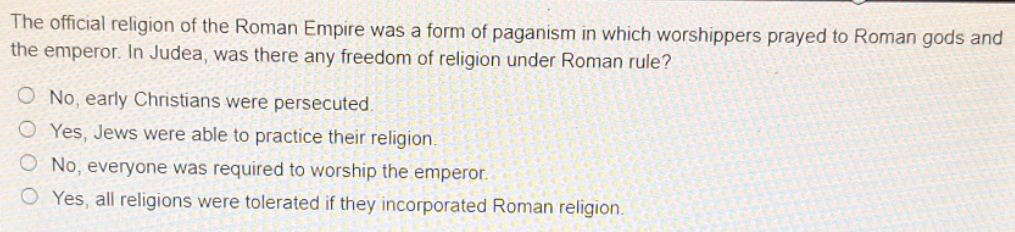 The Official Religion of the Roman Empire Was Form of Paganism in Which ...