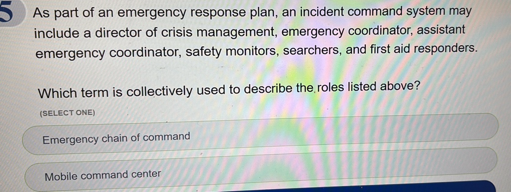 As Part of an Emergency Response Plan, an Incident Command System May ...
