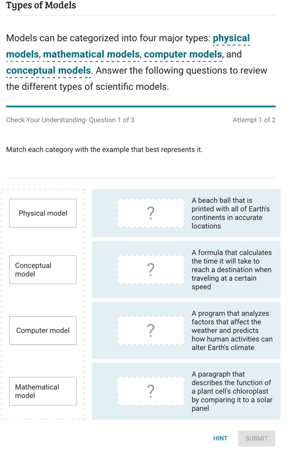 Types of Models Models Categorized into Four Major Types: Physical ...