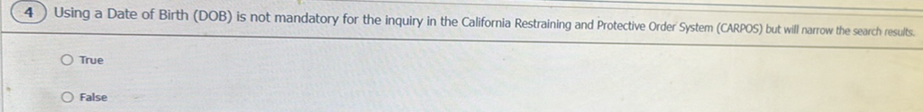 Using a Date of Birth (DOB) Is Not Mandatory for the Inquiry in the ...