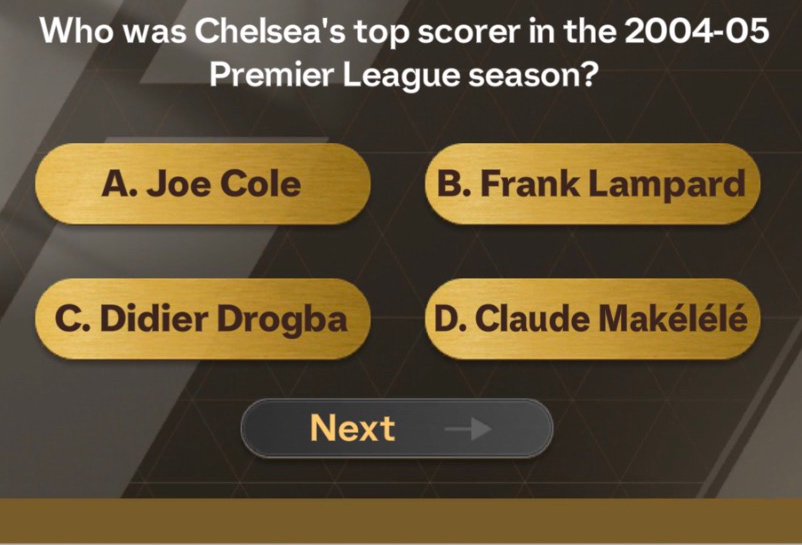Who Was Chelsea's Top Scorer 2004-05 Premier League Season? A. Joe Cole ...
