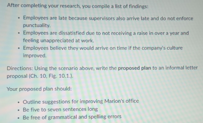 Completing Your Research, You Compile List of Findings: Employees Late ...