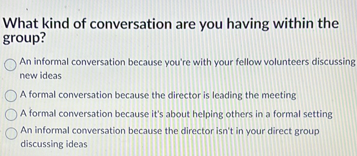 What Kind Conversation You Within Group? Informal Conversation You're ...