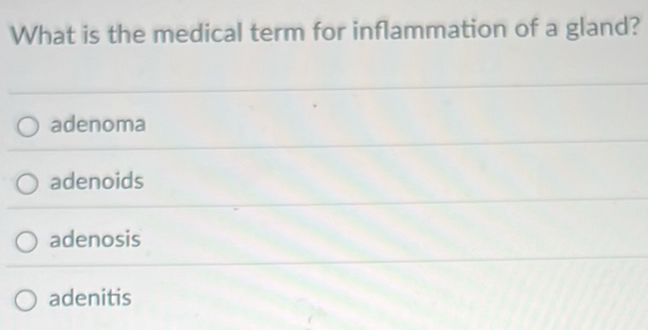 What Is the Medical Term for Inflammation of a Gland? Adenoma Adenoids ...