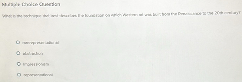 Multiple Choice Question What the Technique That Best Describes the ...