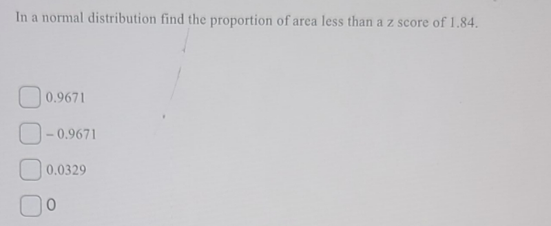 In a Normal Distribution Find the Proportion of Area Less Than a Z ...