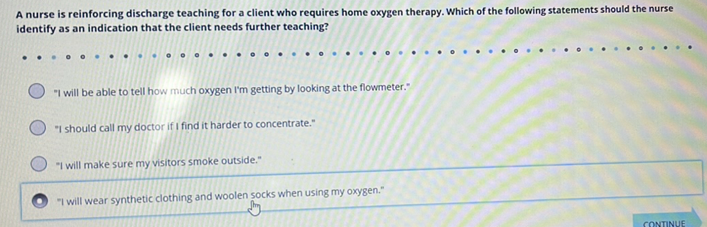 A Nurse Is Reinforcing Discharge Teaching for a Client Who Requires ...