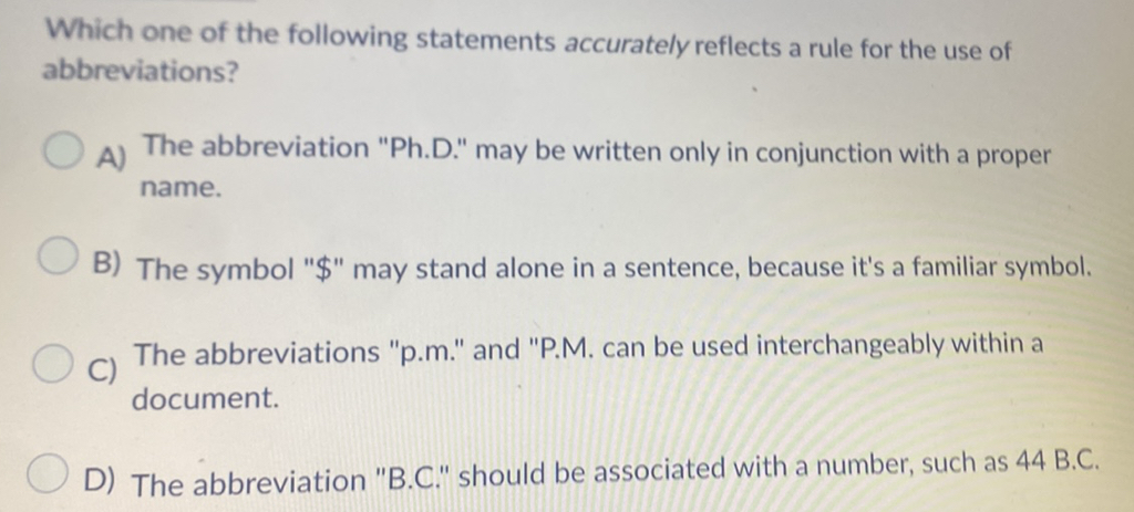 Which One the Following Statements Accurately Reflects Rule the Use ...