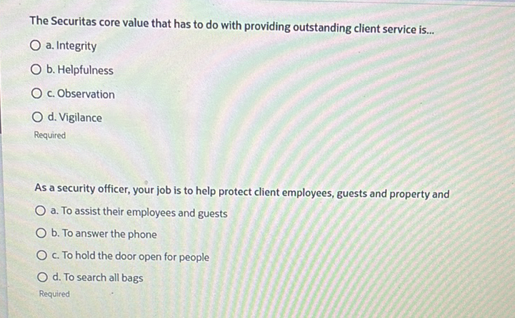 The Securitas Core Value That Has to Do with Providing Outstanding ...