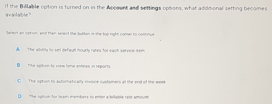 If the Billable Option Is Turned on in the Account Settings Options ...