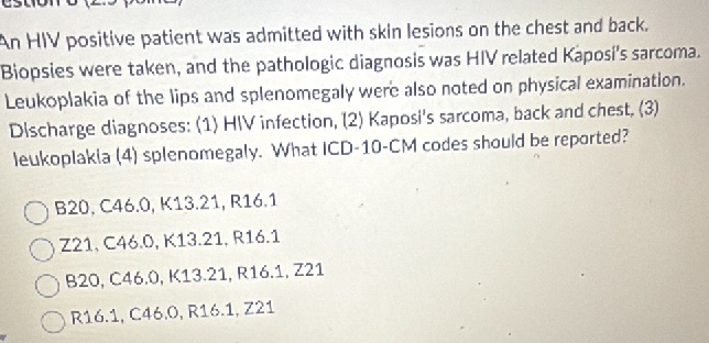 HIV Positive Patient Admitted with Skin Lesions Chest Back. Biopsies ...