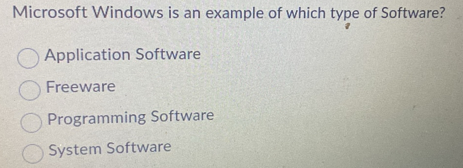 Microsoft Windows Is an Example of Which Type of Software? Application ...