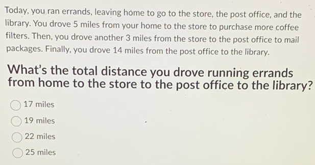 Today, You Ran Errands Leaving Hóme to Go to the Store, the Post Office ...