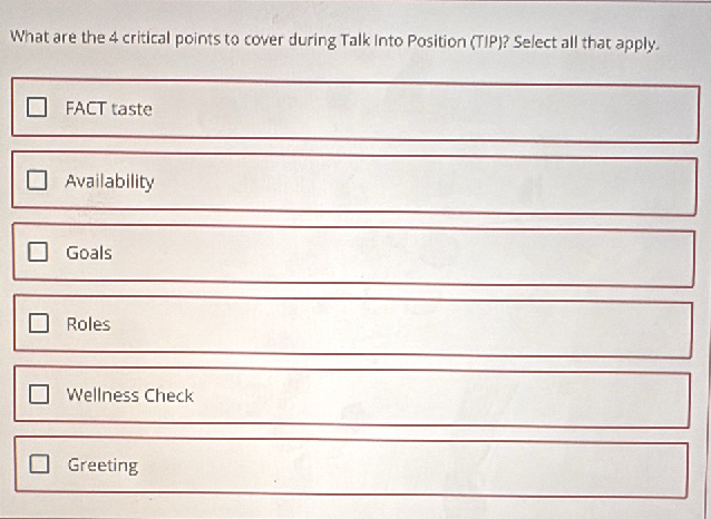 What Are the 4 Critical Points to Cover During Talk Into Position (TIP ...