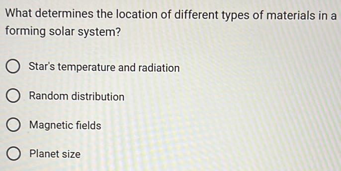 What Determines the Location of Different Types of Materials in a ...