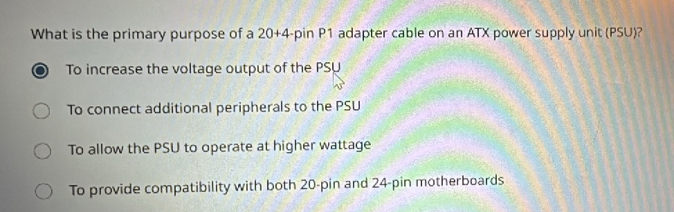 What the Primary Purpose 20+4 Pin P1 Adapter Cable ATX Power Supply ...