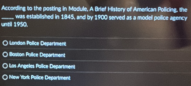 According to the Posting in Module, A Brief History of American ...