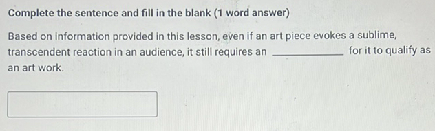 Complete the Sentence Fill the Blank (1 Word Answer) Based Information ...