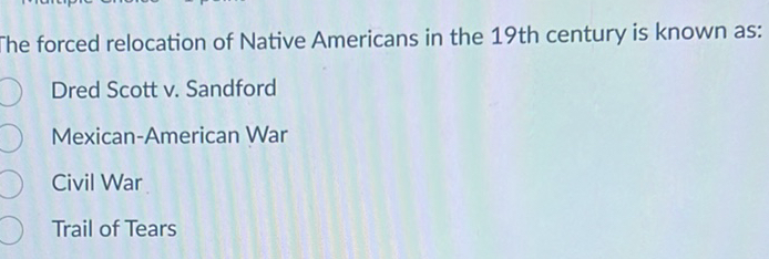 The Forced Relocation of Native Americans in the 19th Century Is Known ...