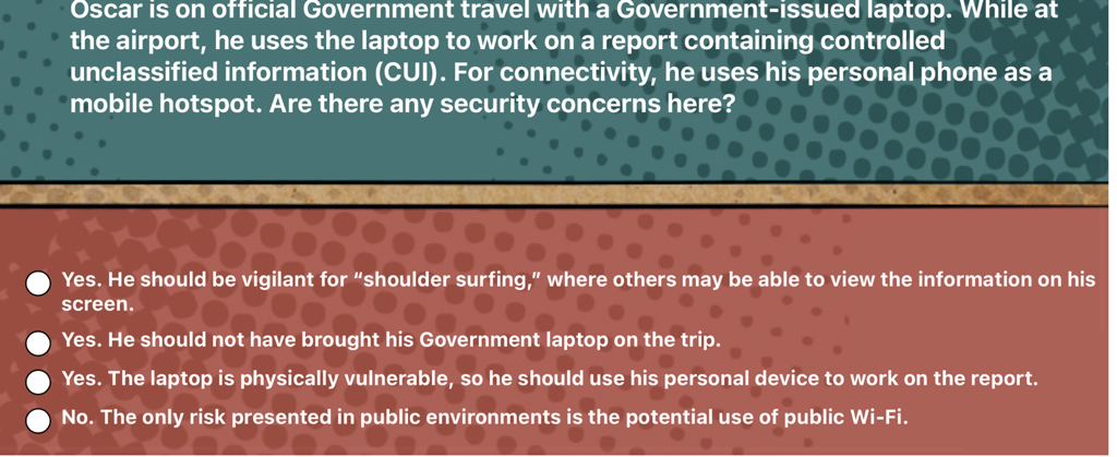 Oscar Is on Official Government Travel with a Government -issued Laptop ...
