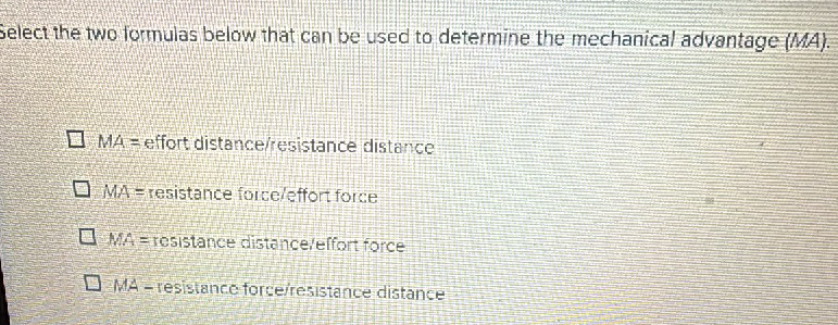 Select the Two Formulas Below That Can Be Used to Determine the ...