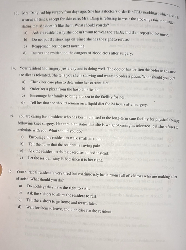 13. Mrs. Dang Hip Surgery Four Days Ago. She Doctor's Order TED ...