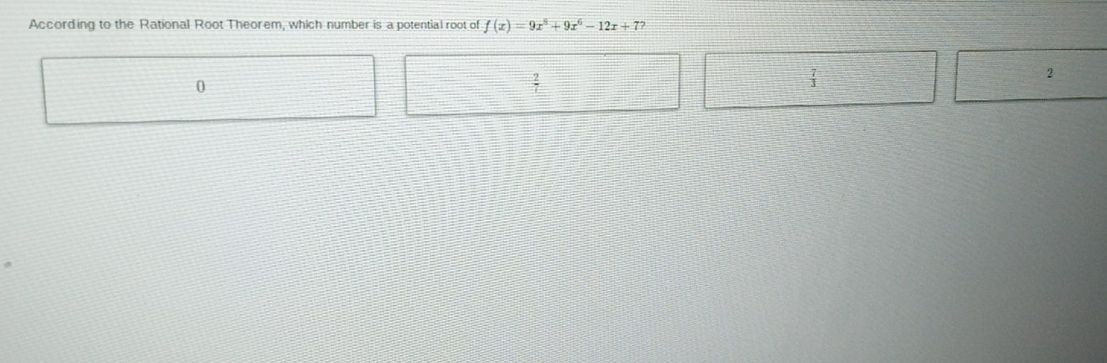 According to the Rational Root Theorem, Which Number Is a Potential ...