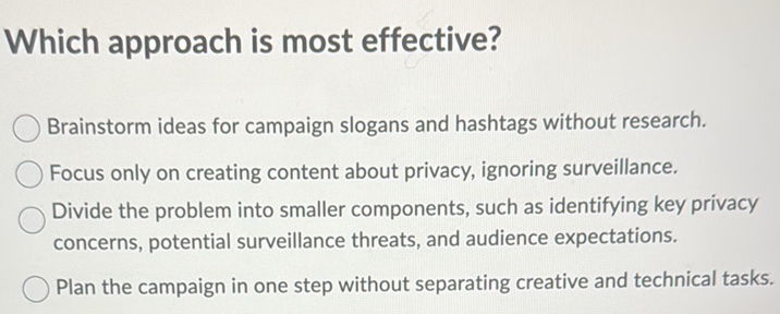 Which Approach Is Most Effective? Brainstorm Ideas Campaign Slogans ...