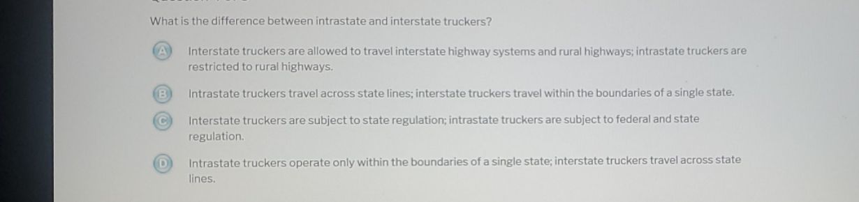 What Is the Difference Between Intrastate and Interstate Truckers ...