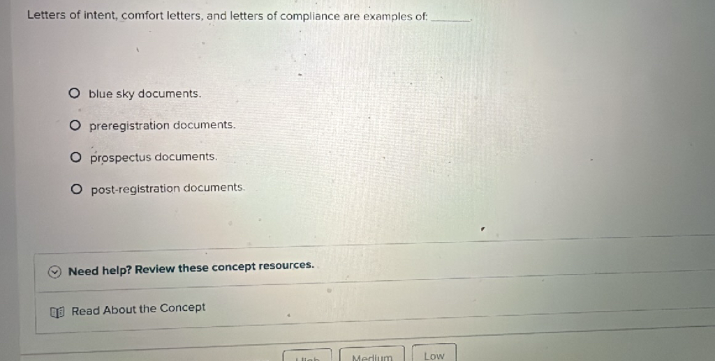 Letters of Intent, Comfort Letters. and Letters of Compliance Are ...