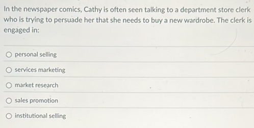 Newspaper Comics Cathy Often Seen Talking Department Store Clerk Trying ...