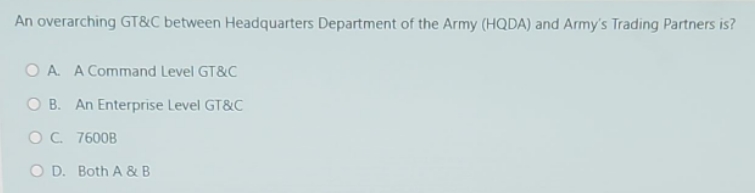 Overarching GT&C Between Headquarters Department of the Army (HQDA ...