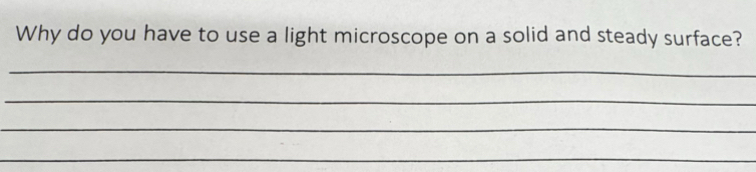 Why Do You Have to Use a Light Microscope on a Solid and Steady Surface ...