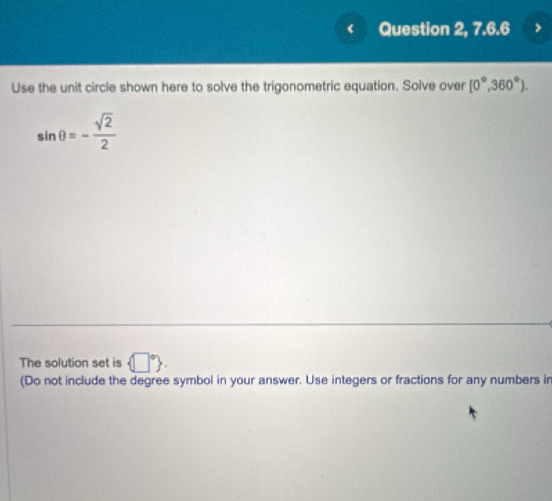 Use the Unit Circle Shown Here to Solve the Trigonometric Equation ...
