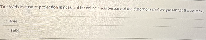 The Web Mercator Projection Is Not Used for Online Maps Because of the ...