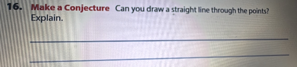16. Make a Conjecture Can You Draw a Straight Line Through the Points ...