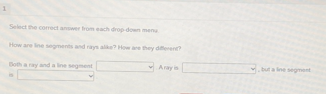 1 Select the Correct Answer from Each Drop-down Menu How Are Line ...