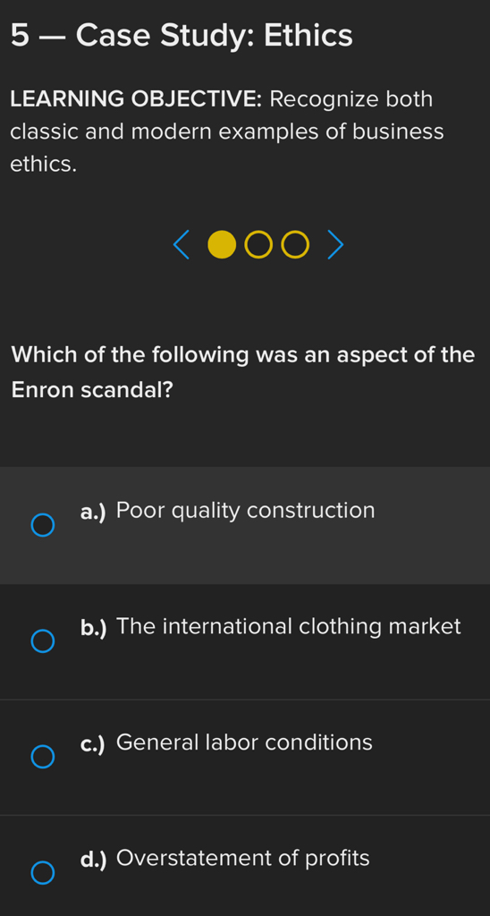 5 - Case Study: Ethics LEARNING OB JECTIVE: Recognize Both Classic and ...
