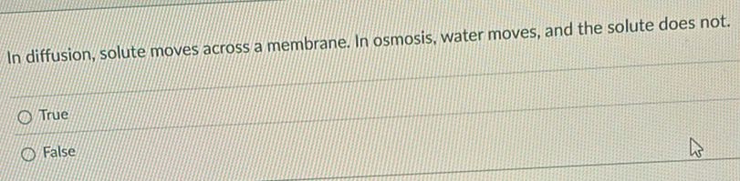 In Diffusion, Solute Moves Across a Membrane. In Osmosis, Water Moves ...