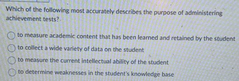 Which of the Following Most Accurately Describes the Purpose of ...