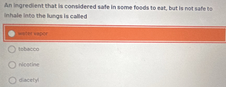 An Ingredient That Is Considered Safe in Some Foods to Eat but Is Not ...