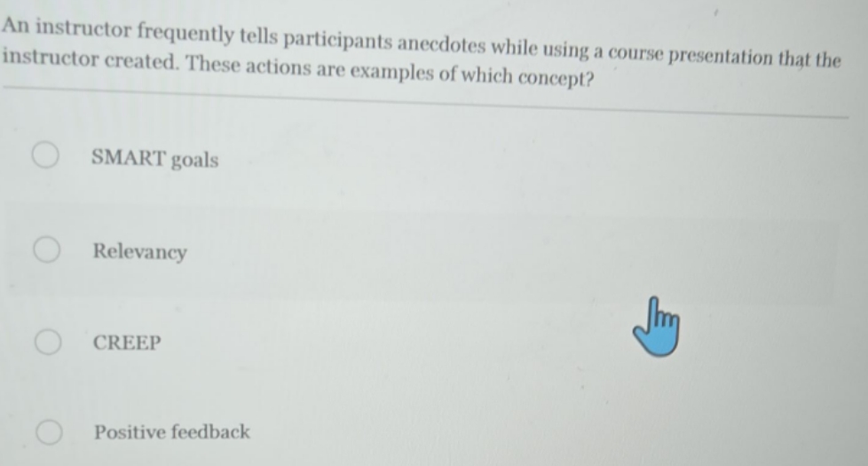 Instructor Frequently Tells Participants Anecdotes While Using Course ...