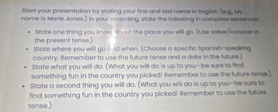 Start Your Presentation by Stating Your First and Last Name in English ...