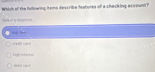 Which of the Following Items Describe Features of a Checking Account ...