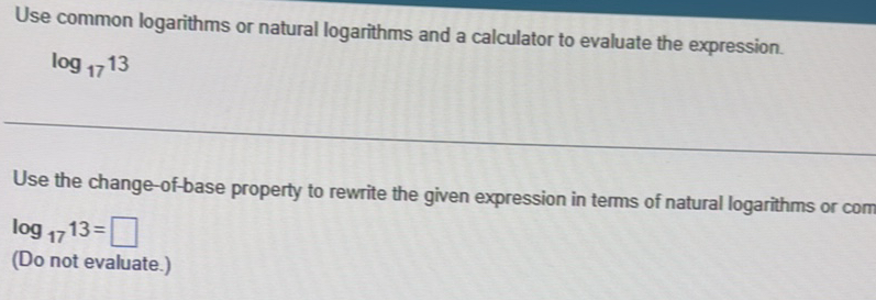 Use Common Logarithms Natural Logarithms Calculator Evaluate Expression ...