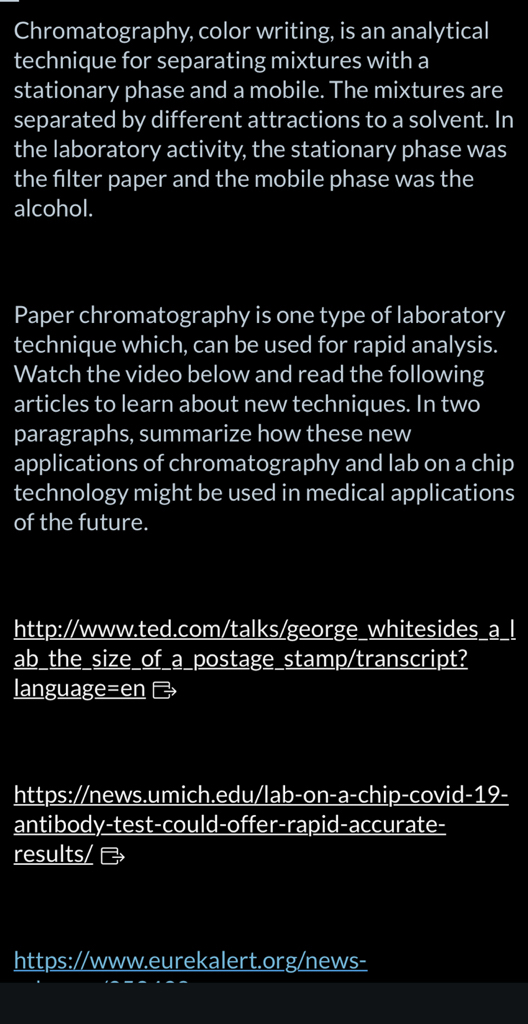 Chromatography.color Writing, Is an Analytical Technique for Separating ...